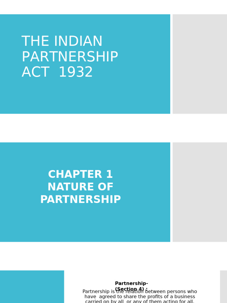 Indian Partnership Act | PDF | Partnership | Justice