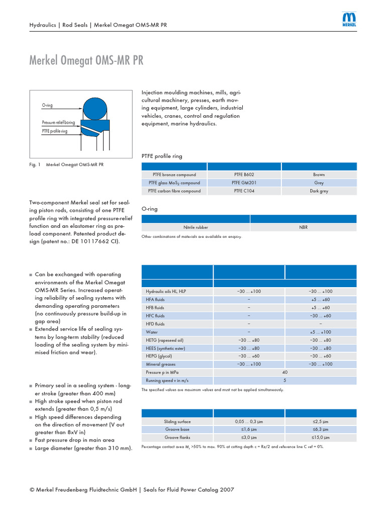 Merkel Omegat OMS-MR PR 01 | PDF | Mechanical Engineering | Applied And ...