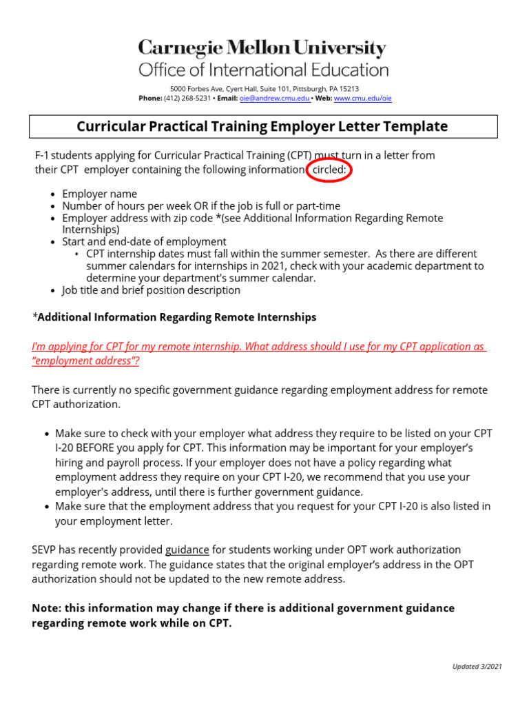 Updatedsample Employer Offer Letter CPT | PDF | Business