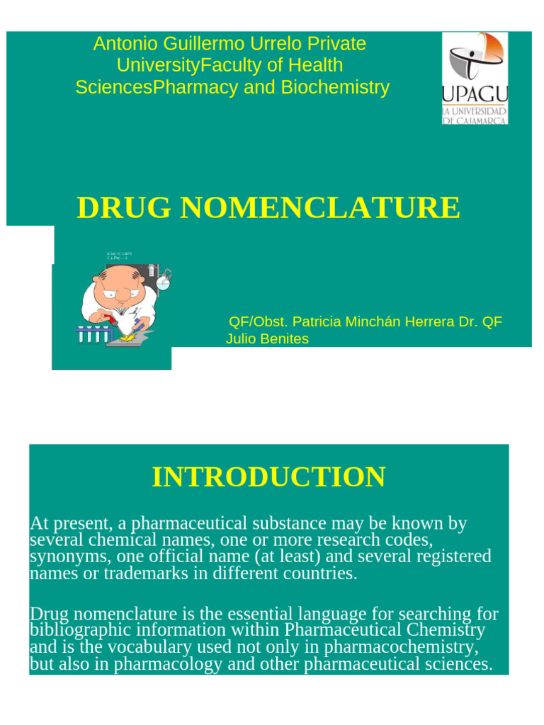 Nomenclature of Drugs | PDF | Pharmacology | Drugs