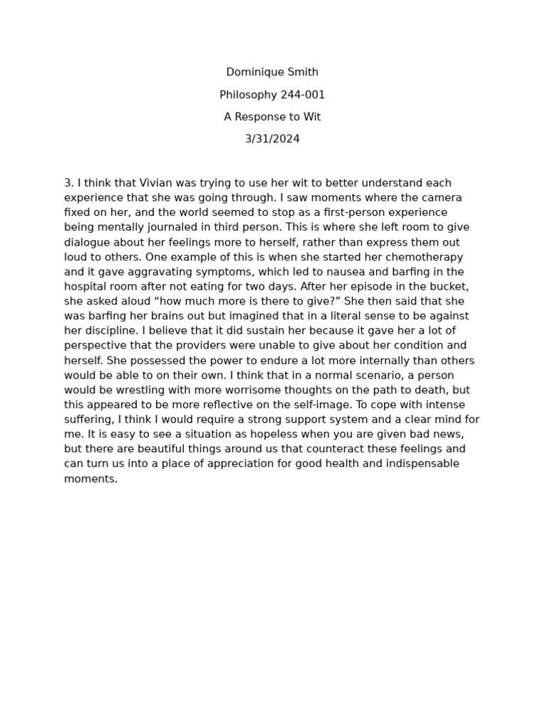 Dominique Smith Wit Paper | PDF