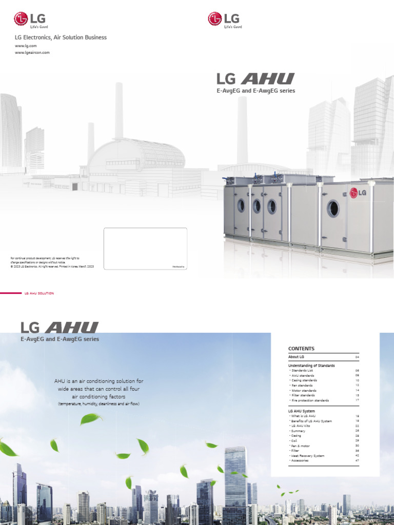 LG AHU System Overview & Benefits | PDF | Air Conditioning | Manufactured Goods