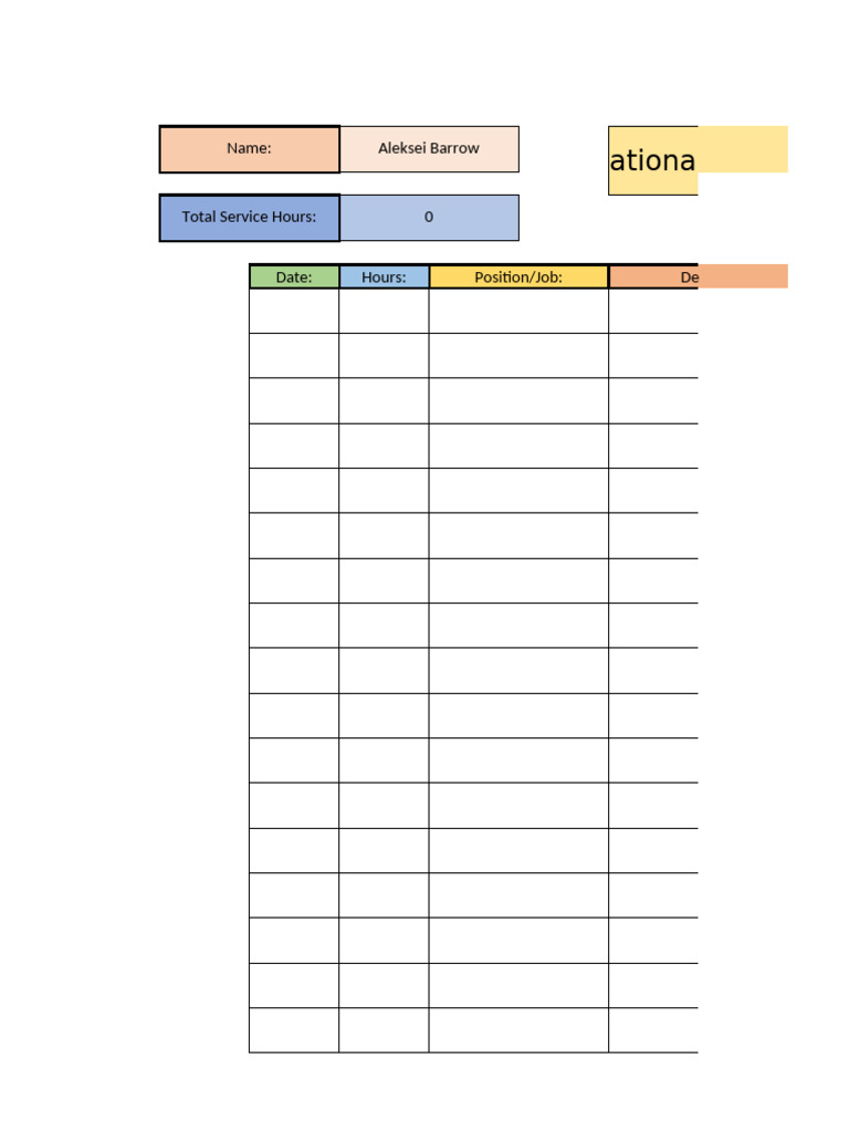 NHS Service Log | PDF