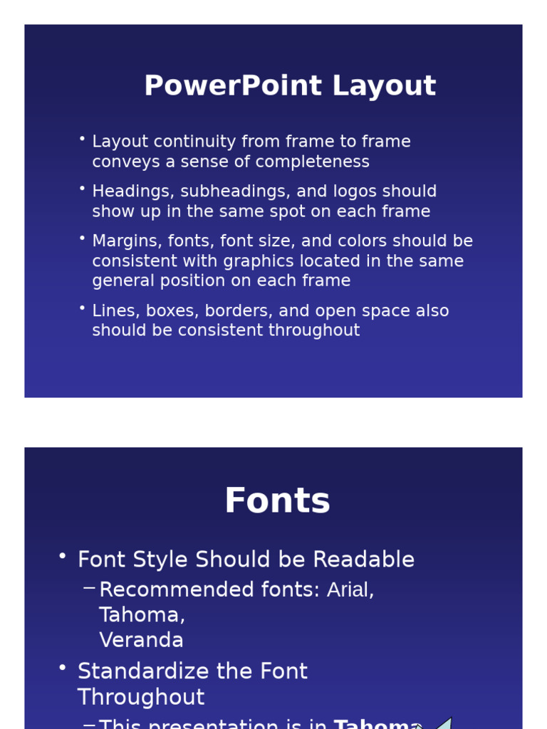 Powerpoint Guidelines | PDF | Typefaces | Typography