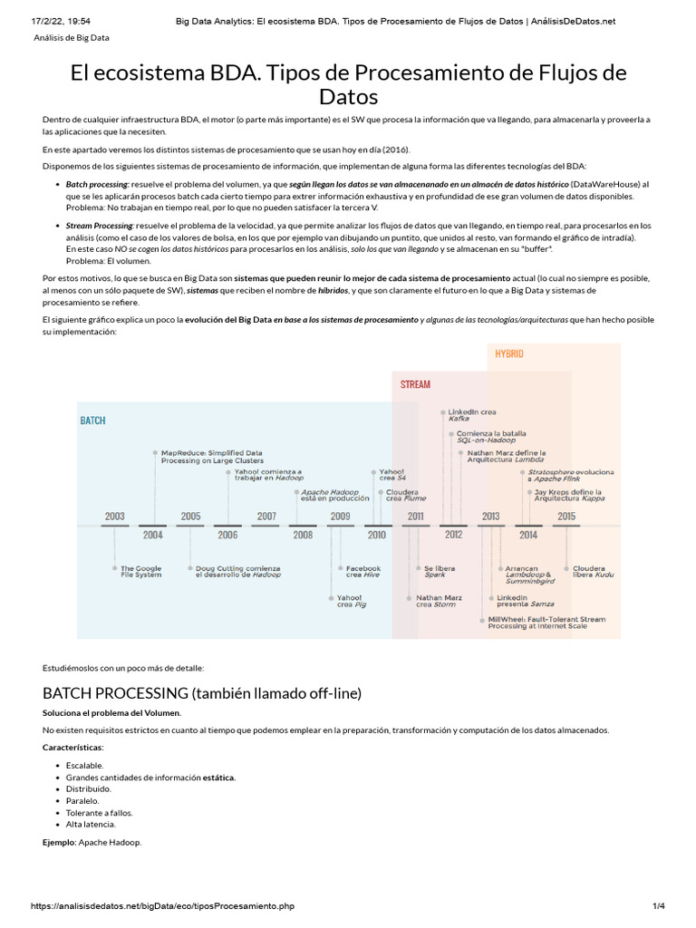 Modelos de Procesamiento Big Data | PDF | Apache Hadoop | Informática
