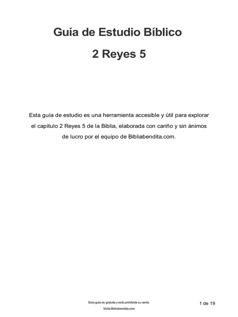 2 Reyes 5 | PDF | Biblia