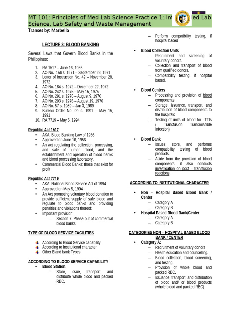 Pmls Lec 3-4 Transes | PDF | Red Blood Cell
