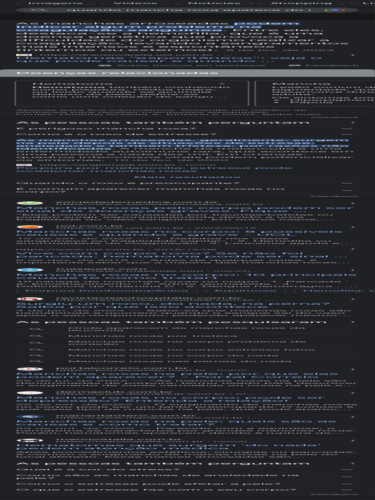 Quando Mancha Roxa Aparece Do Nada É o Que - Pesquisa Google | PDF ...