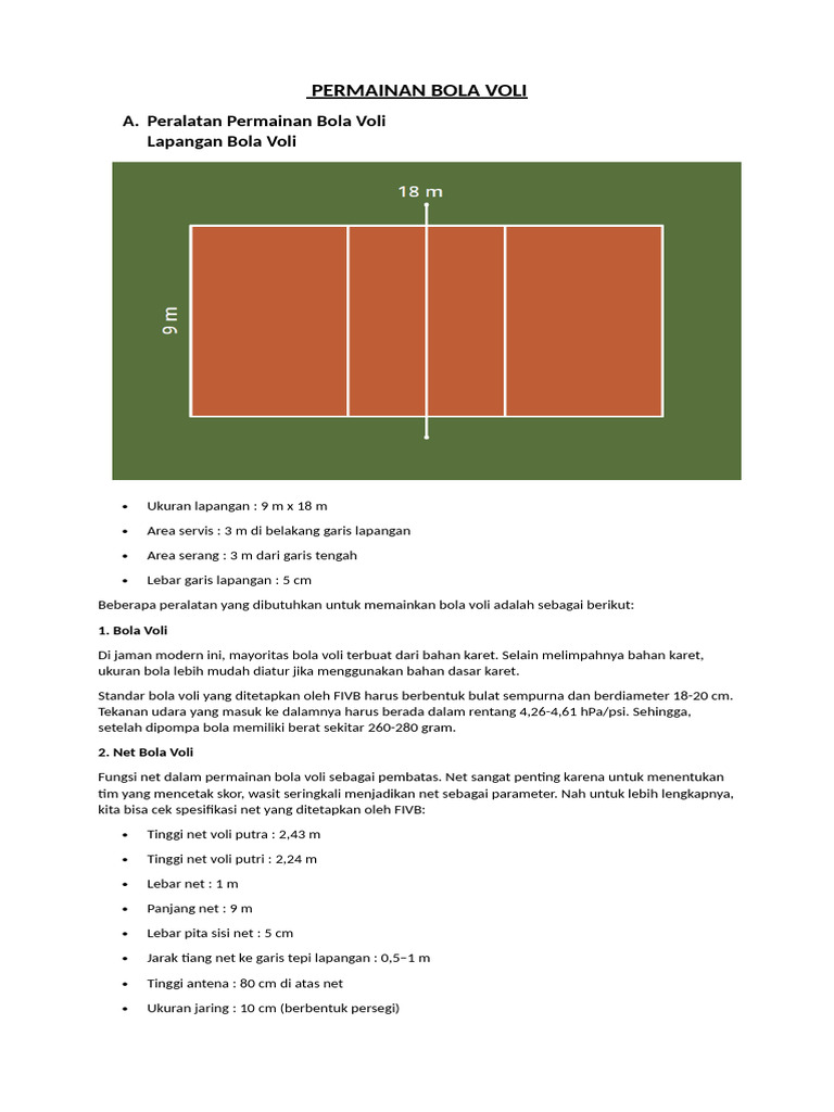 Materi Permainan Bola Voli | PDF