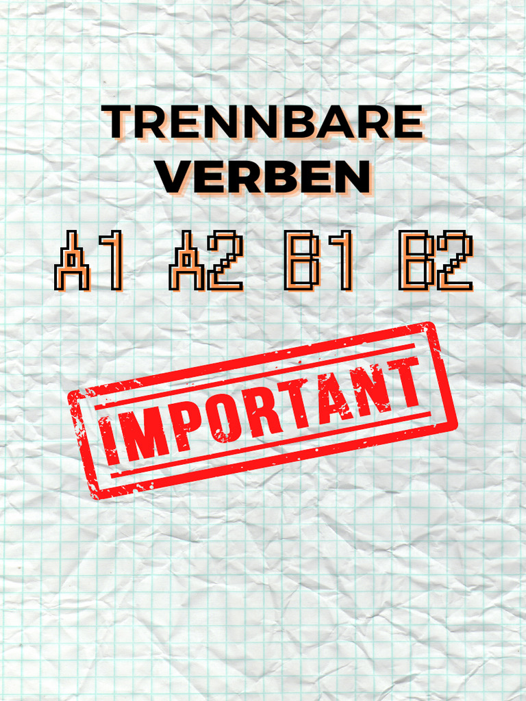 Trennbare Verben | PDF