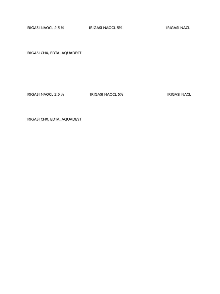 Irigasi Naocl 2 | PDF