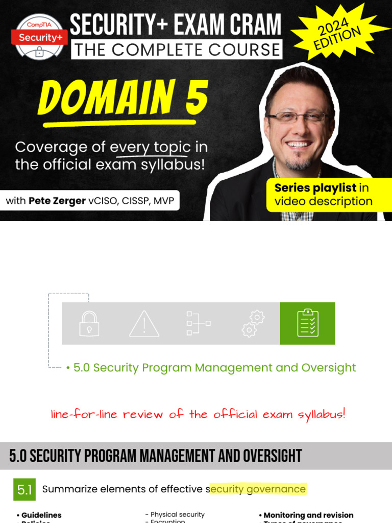 Security+ Exam Cram: Governance Overview | PDF | Information Security ...
