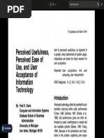 Davis - 1989 - Perceived Usefulness, Perceived Ease of Use, and U | PDF | Usability | Validity ...