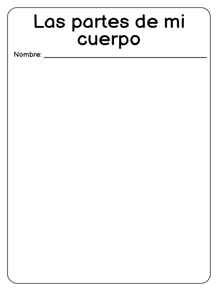 Anexo 5. Las partes de mi cuerpo | PDF