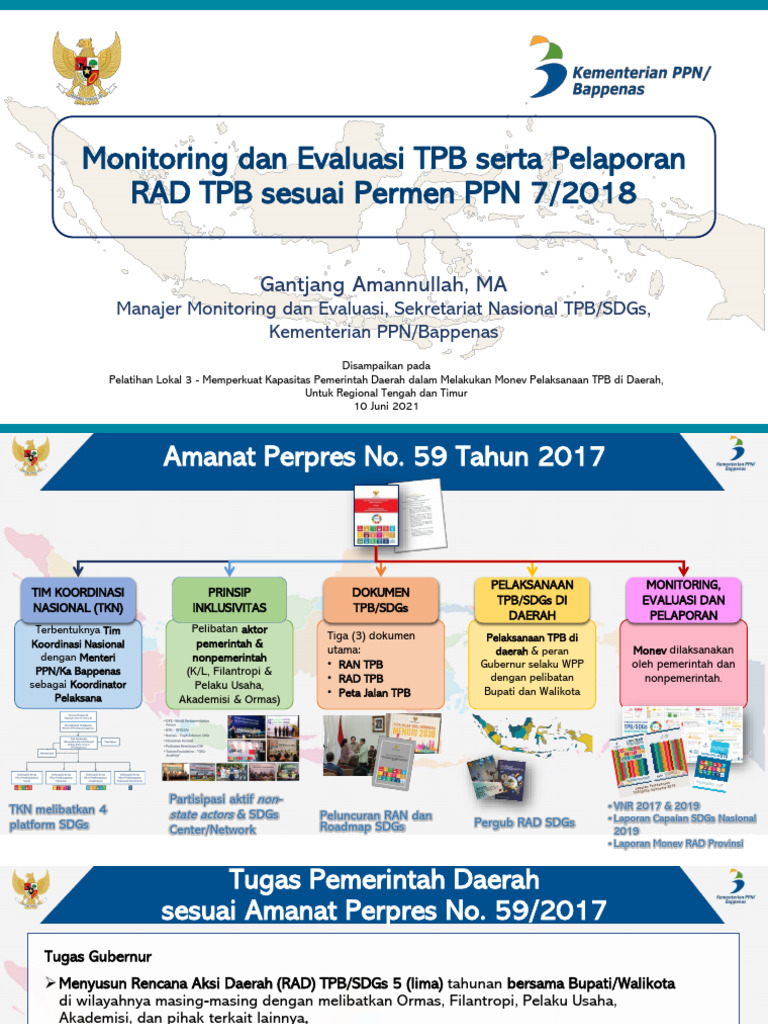Seknas SDGs Bappenas - Pelaksanaan Monev Dan Pelaporan SDGs-2 | PDF