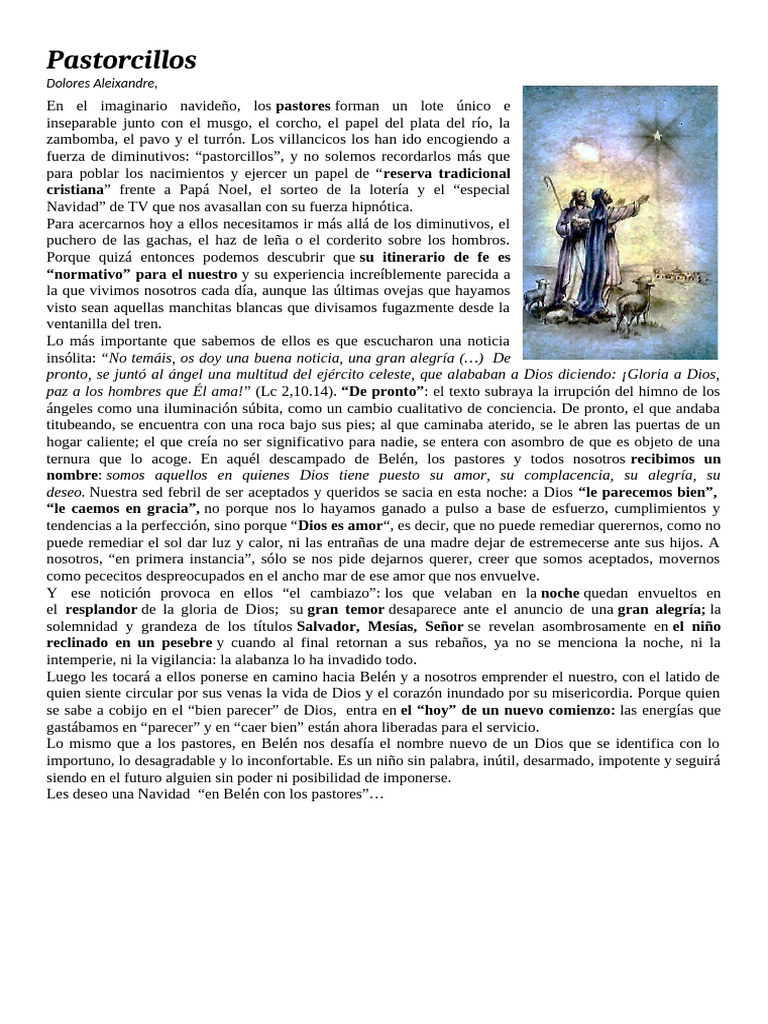 Pastorcillos | PDF | Amor | Navidad