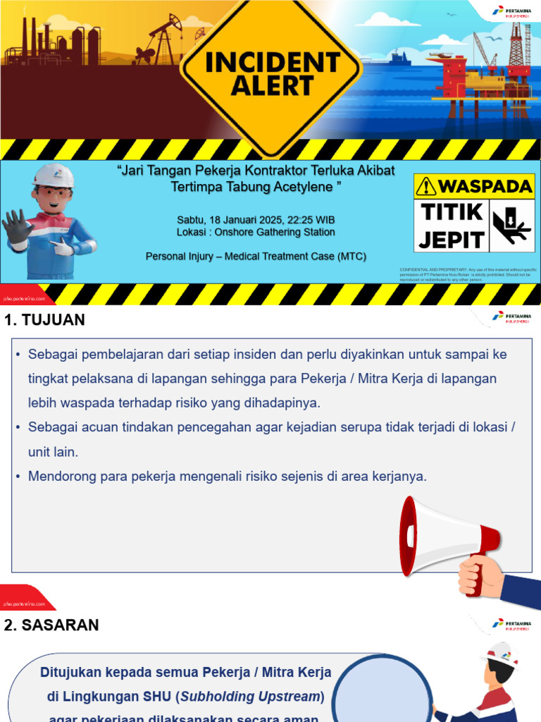 Jari Tangan Terluka Akibat Tabung Acetylene | PDF