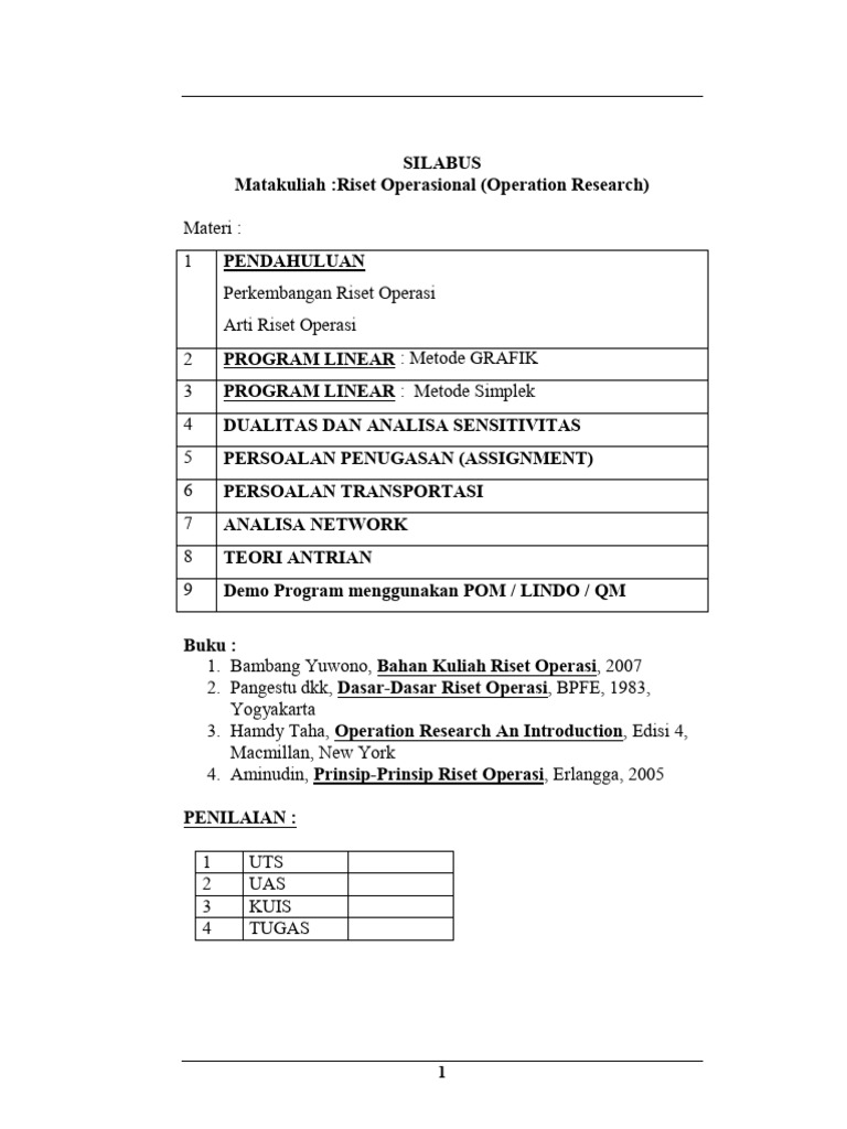Contoh Soal Riset-Operasional | PDF