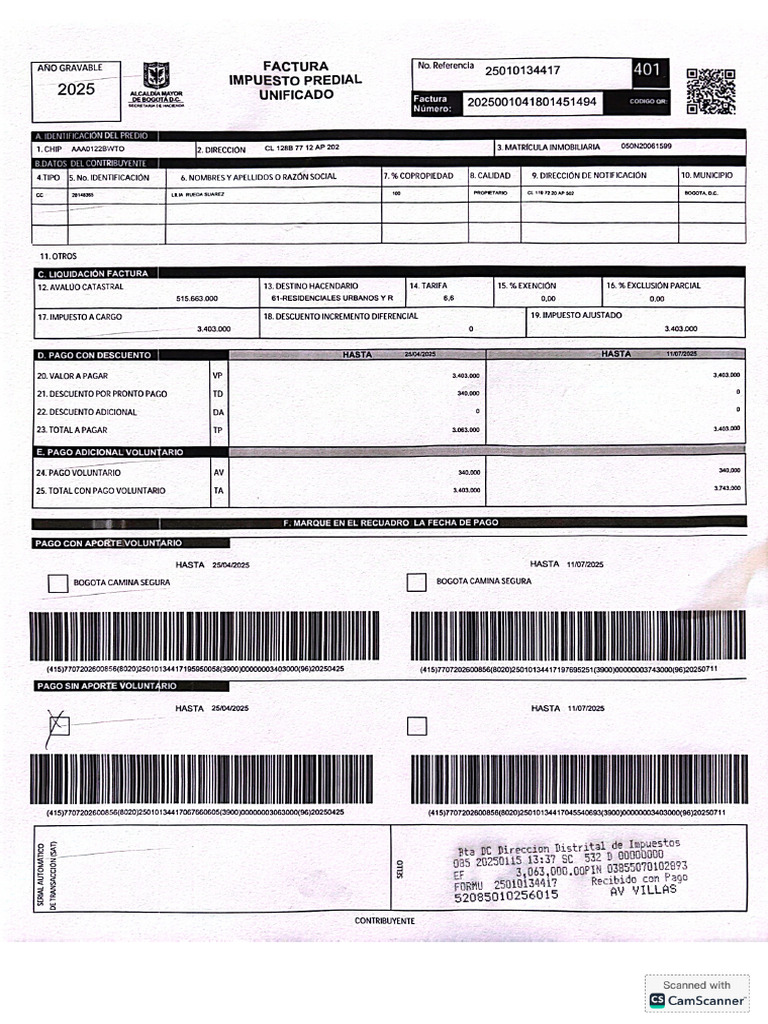 Pago Predial Apto | PDF