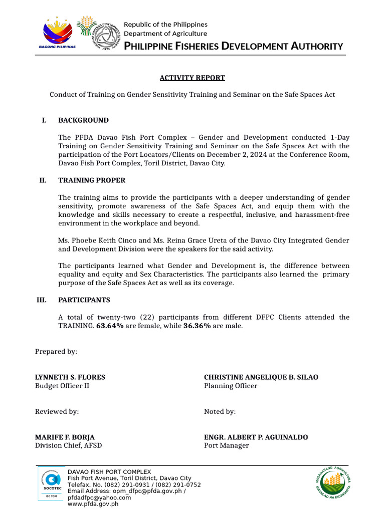 (Activity Report) GST 2024 | PDF