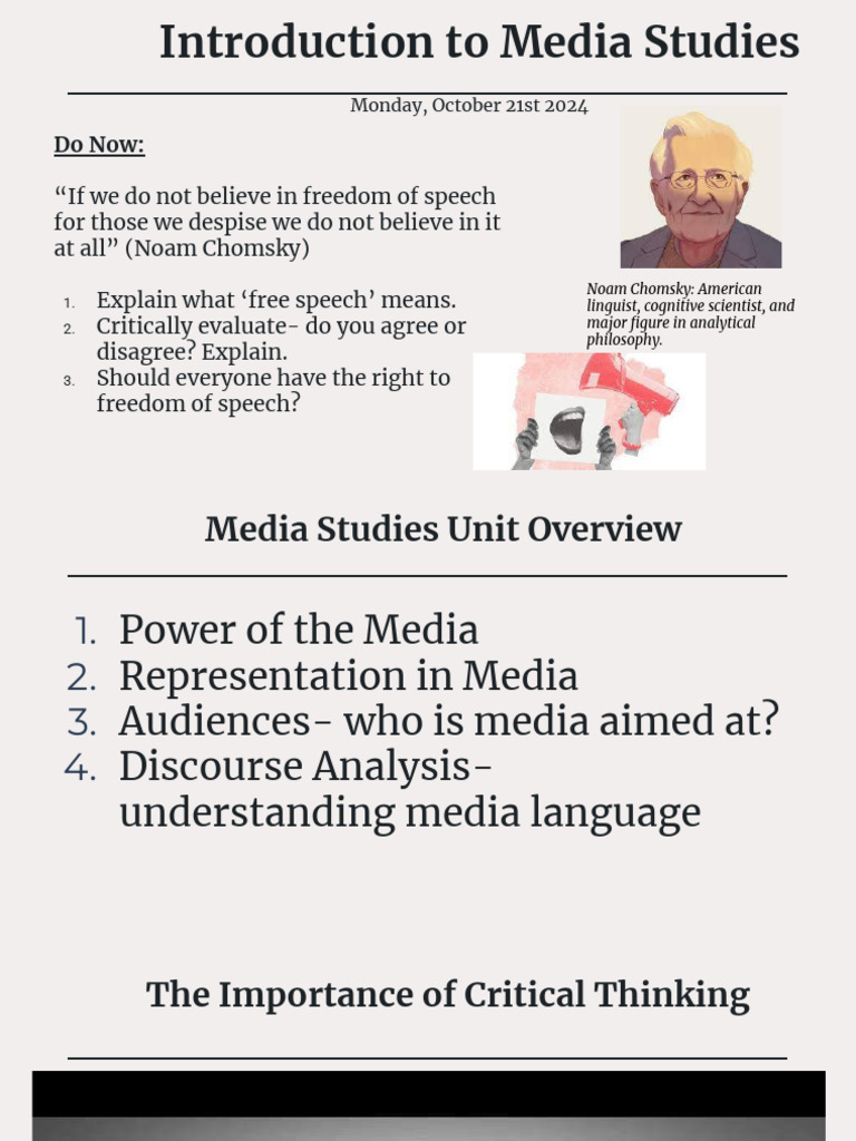 1. Introduction to Media Studies | PDF | Knowledge | Psychological Concepts