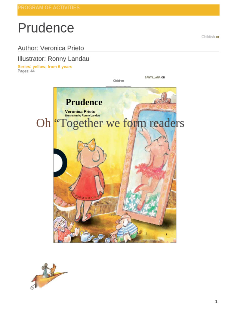 Activities Program Reading Prudence | PDF | Crossword | Reading ...