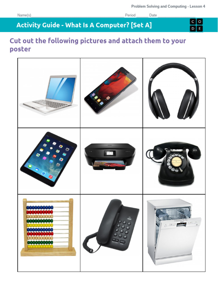 U1L04 - Activity Guide - What Is A Computer_ (Version A) (1) | PDF