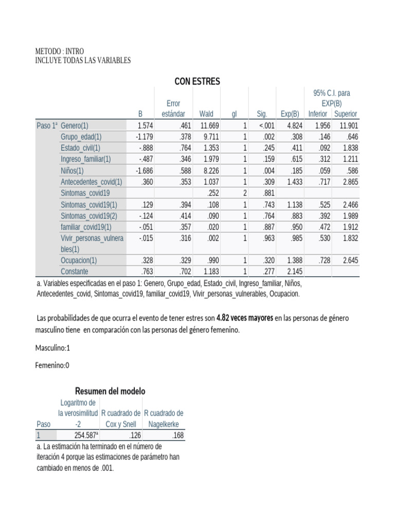 Interpretacion OR Spss | PDF | Matemáticas Aplicadas | Teoría estadística