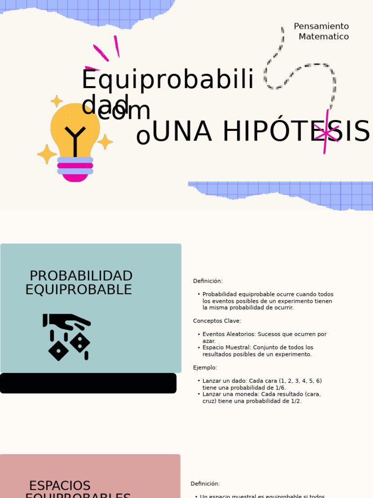 Definición y Ejemplos de Equiprobabilidad | PDF | Teoría de ...