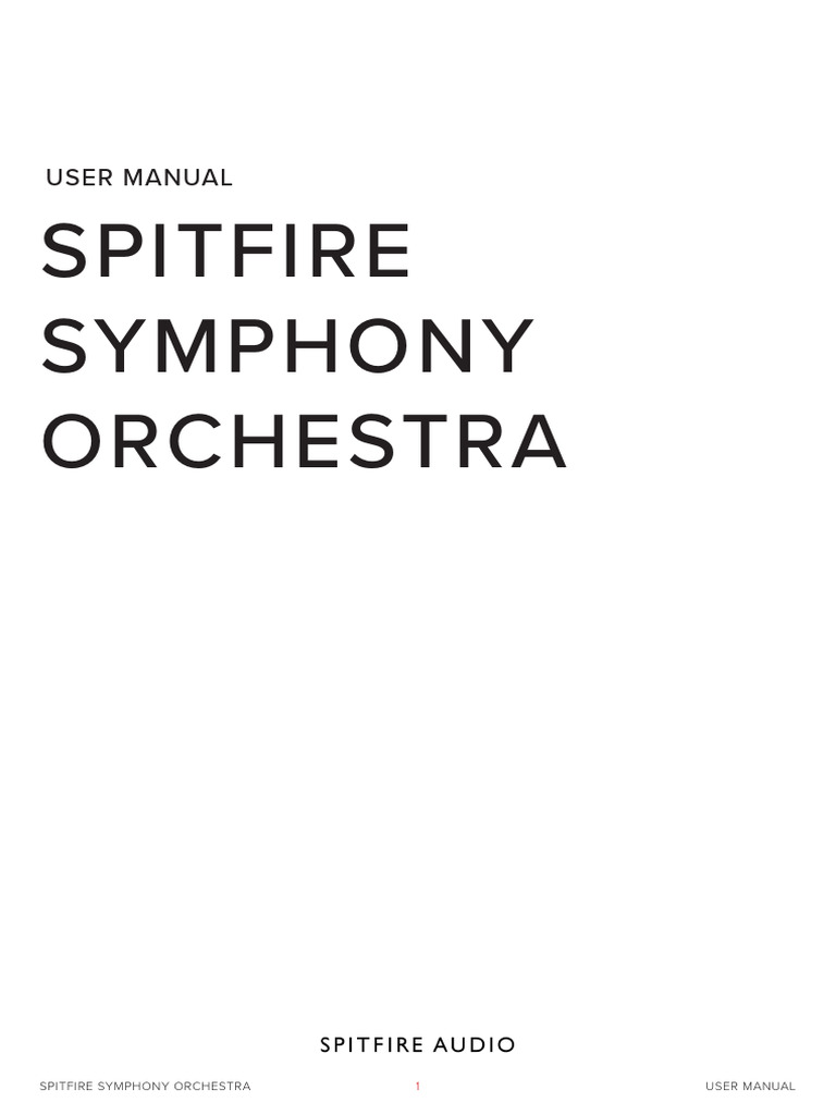 Spitfire Symphony Orchestra Manual v4 | PDF | String Instruments | Double Bass