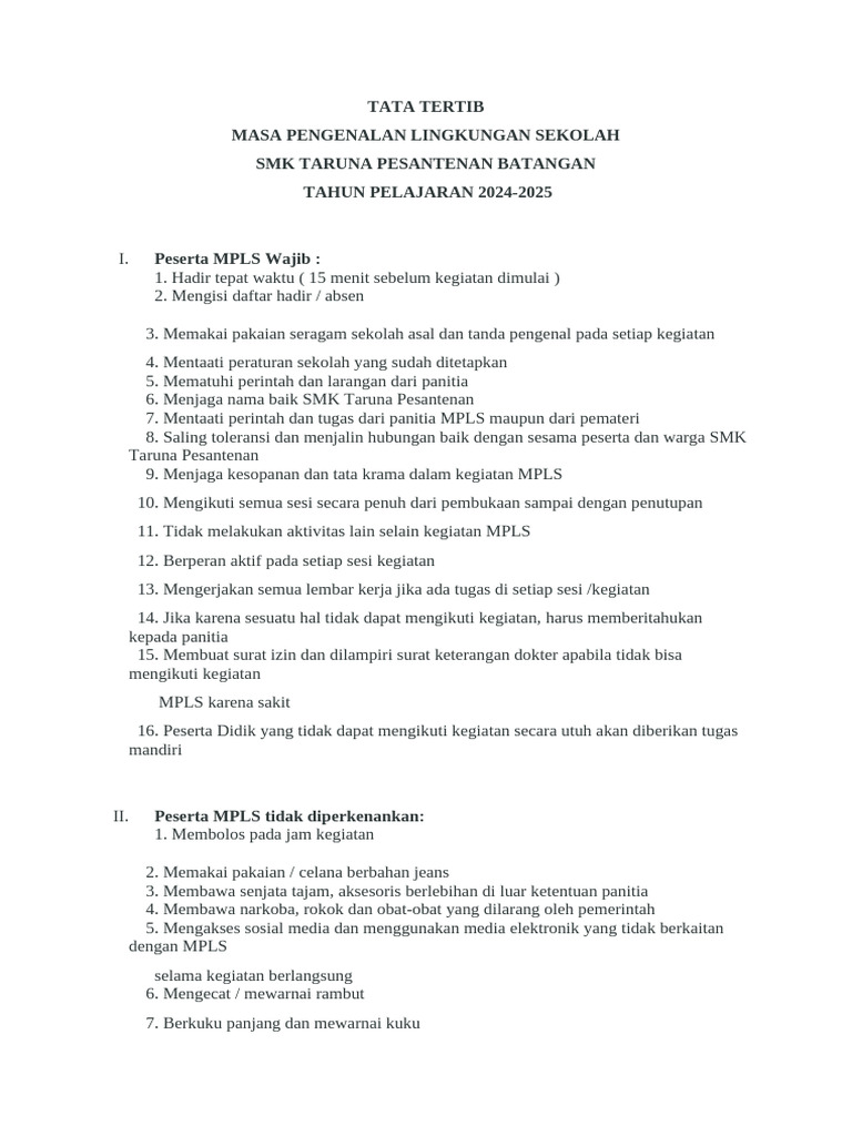 10.tata Tertib MPLS | PDF