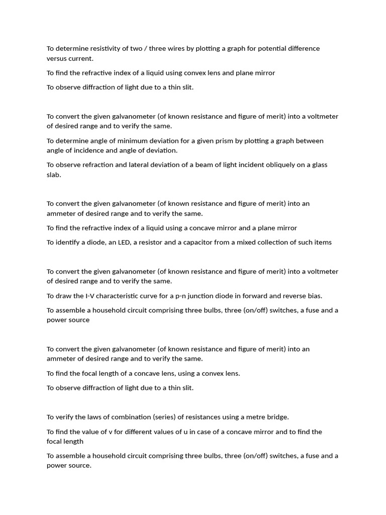 Practical Exam | PDF | Refractive Index | Mirror