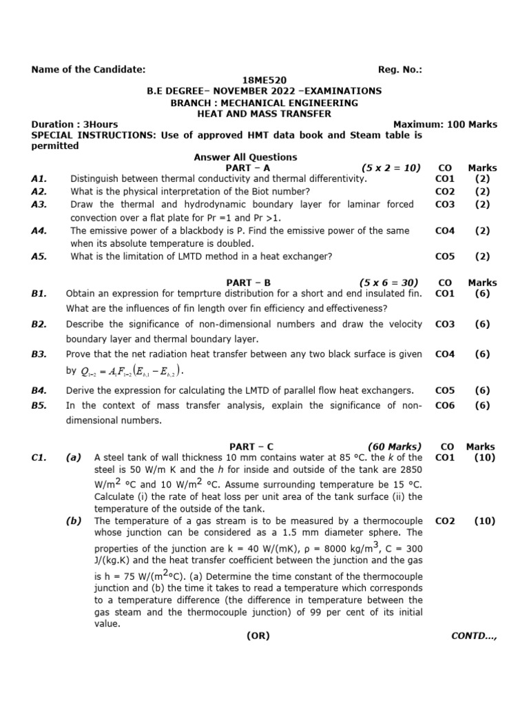 Heat And Mass Transfer Pdf Heat Transfer Heat Exchanger