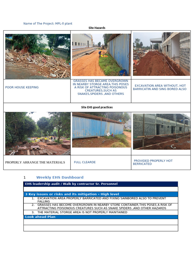 WEB TV - Campus EHS Weekly Report - 13.01.2025 To 19.01.2025 | PDF ...