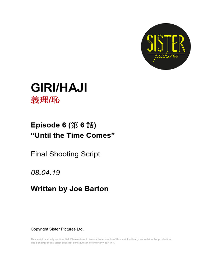 GiriHaji Ep6 Final Shooting Script | PDF