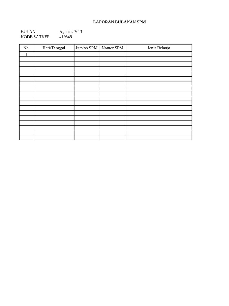 Format Lap. SPM | PDF