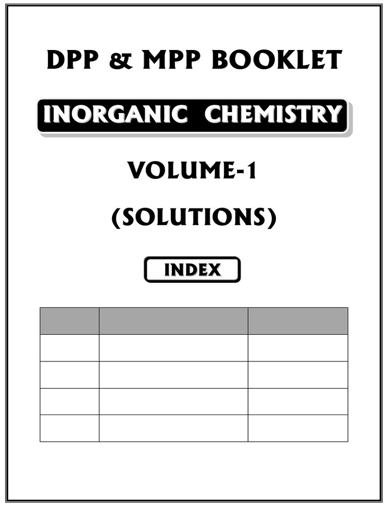 Inorganic_Volume1_Solution-20211123124837787916 | PDF | Chemical Bond | Periodic Table