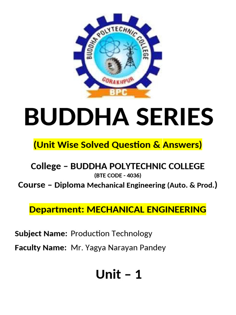 Production Tech Unit 1 Q&A | PDF