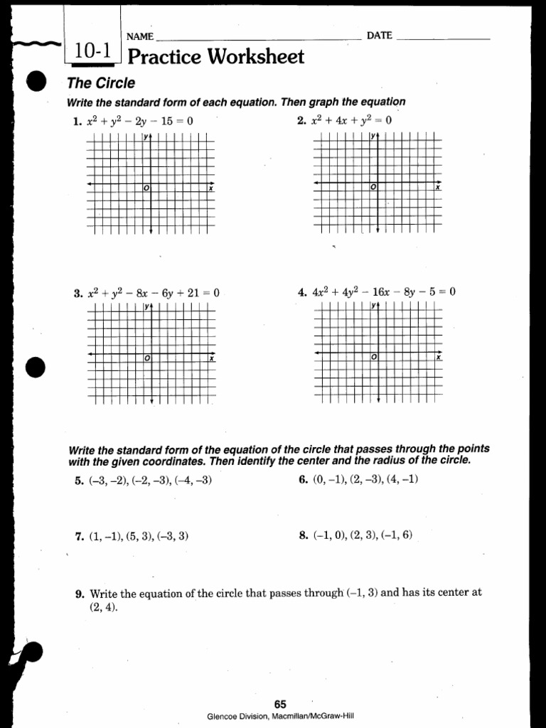 Circle Ellipses Practice | PDF | Ellipse | Vertex (Graph Theory)