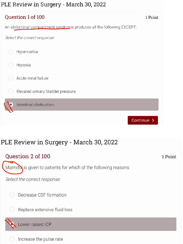 Surgery Practice Questions | PDF