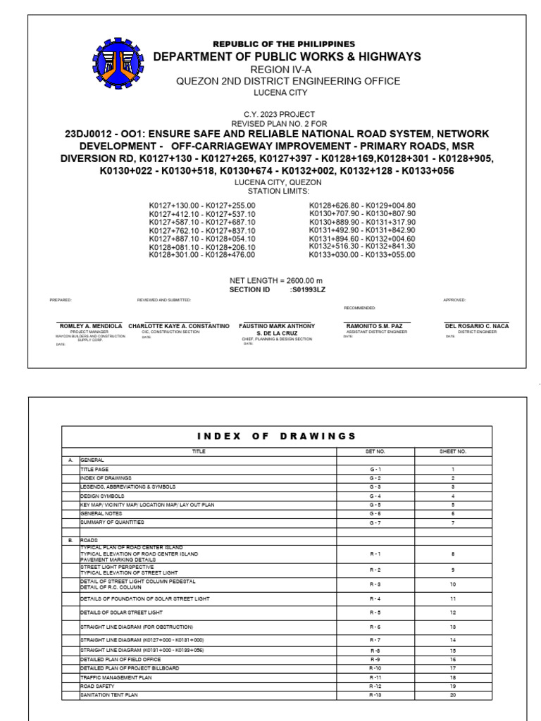 23DJ0012 - VO2 (Final) - Plans | PDF | Concrete | Road