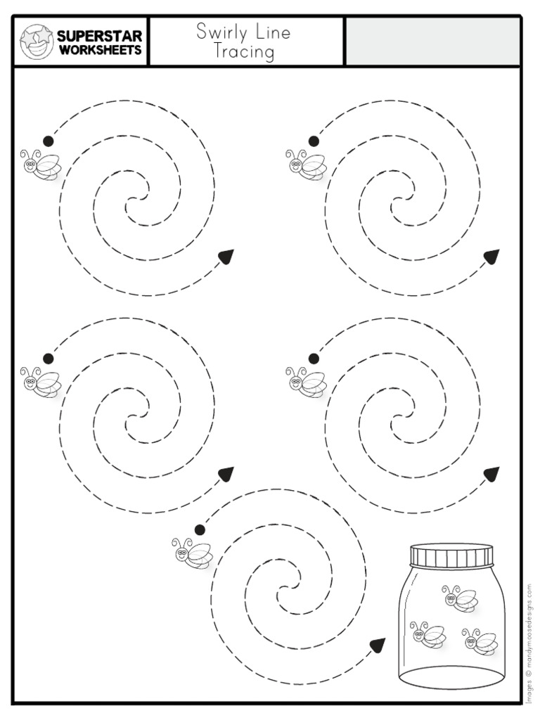 Swirly Line Tracing 1 | PDF