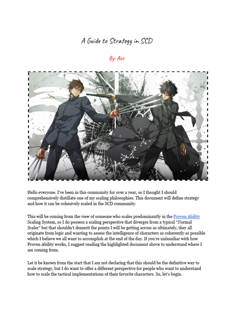 A Guide To Strategy in SCD | PDF | Reality | Intelligence