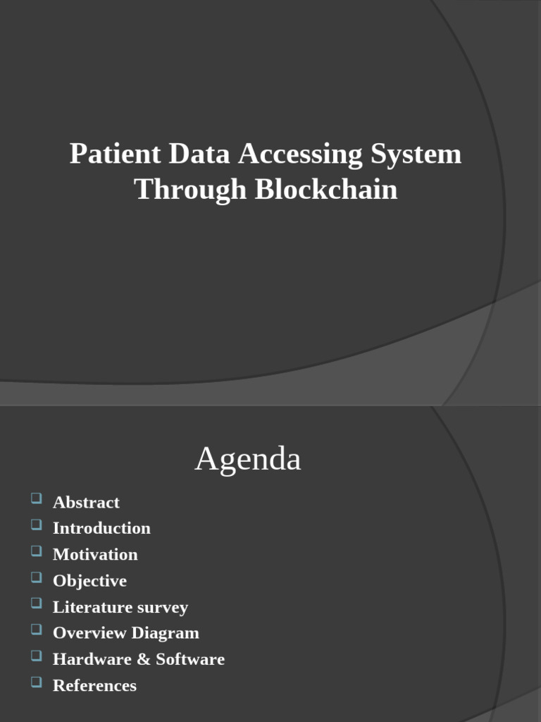 2 Patient Data Accessing System Through Blockchain First | PDF | Electronic Health Record ...