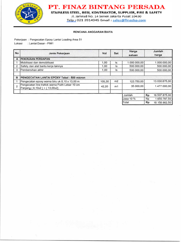 Pengecatan Lantai Epoxy Area 51 Loading | PDF