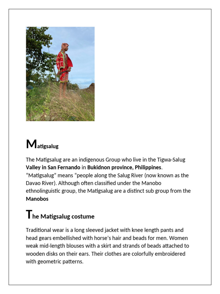 Matigsalug or IP Costume For Ap | PDF