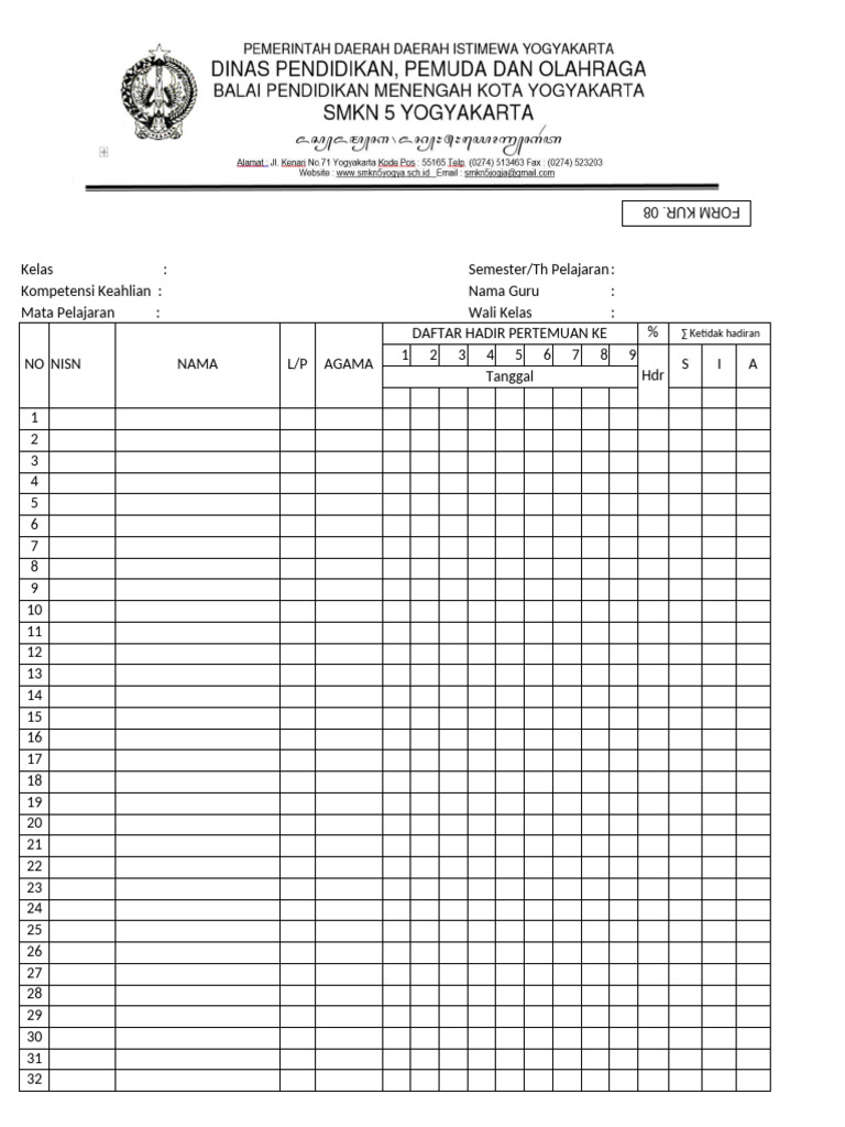 Presensi Siswa | PDF