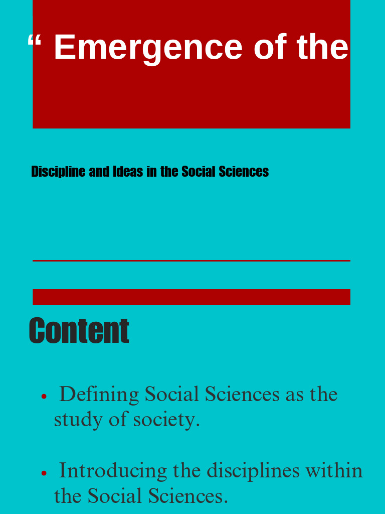 Overview of Social Sciences Disciplines | PDF | Science | Social Sciences