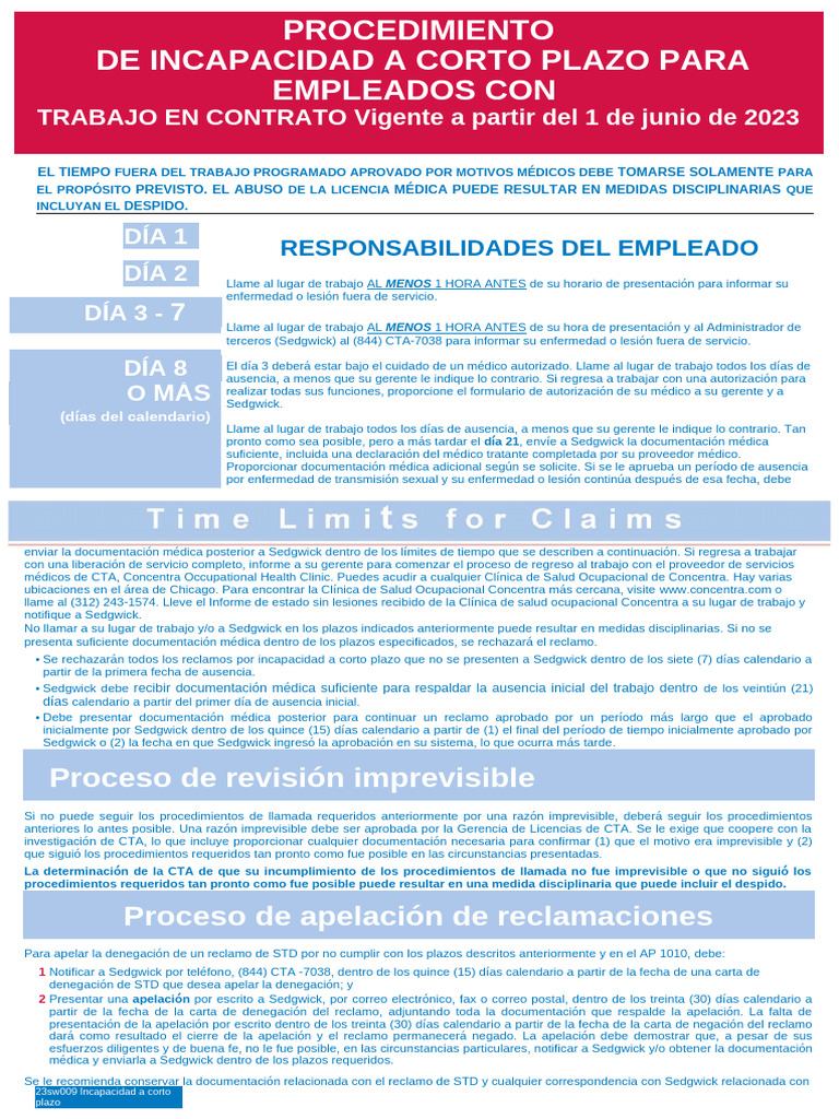 CTA Enfermedad/IOD/Procedimiento | PDF