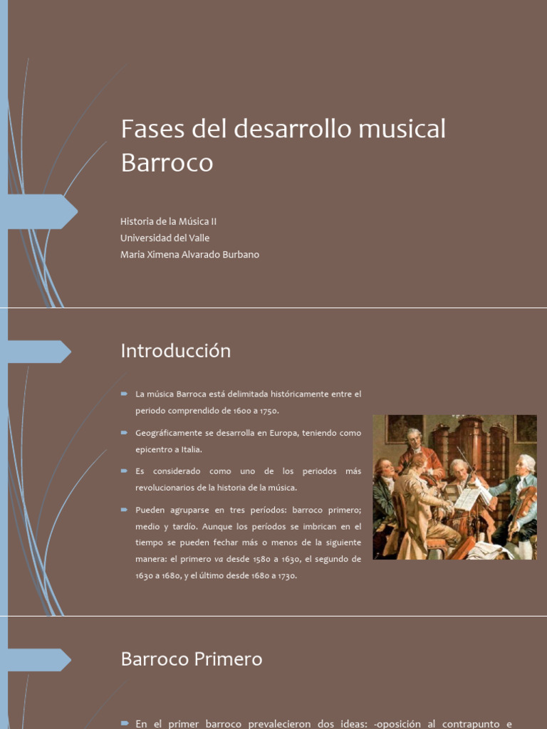 Historia del Barroco Musical | PDF | Musica barroca | Orquestas